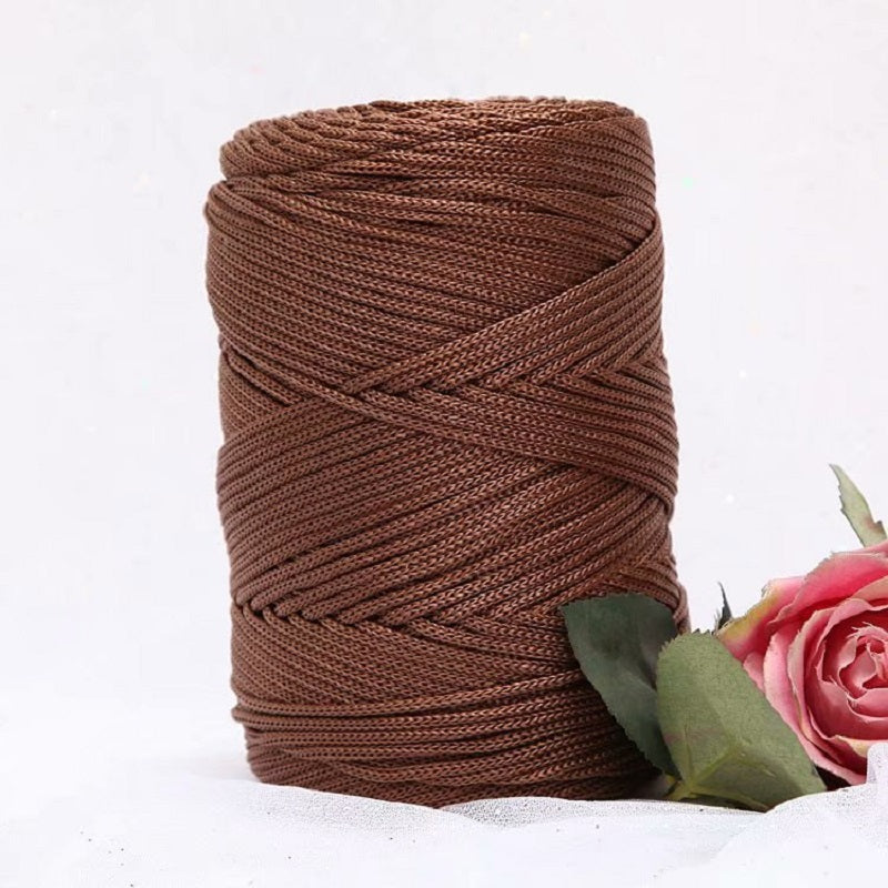 Fil nylon macramé 3mm pour 200m couleur marron sombre | maison-macramé